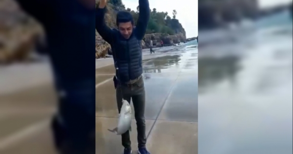 Genç kızın Tral balığı sevinci: “ İnanmıyorum, kocaman balık tuttuk”